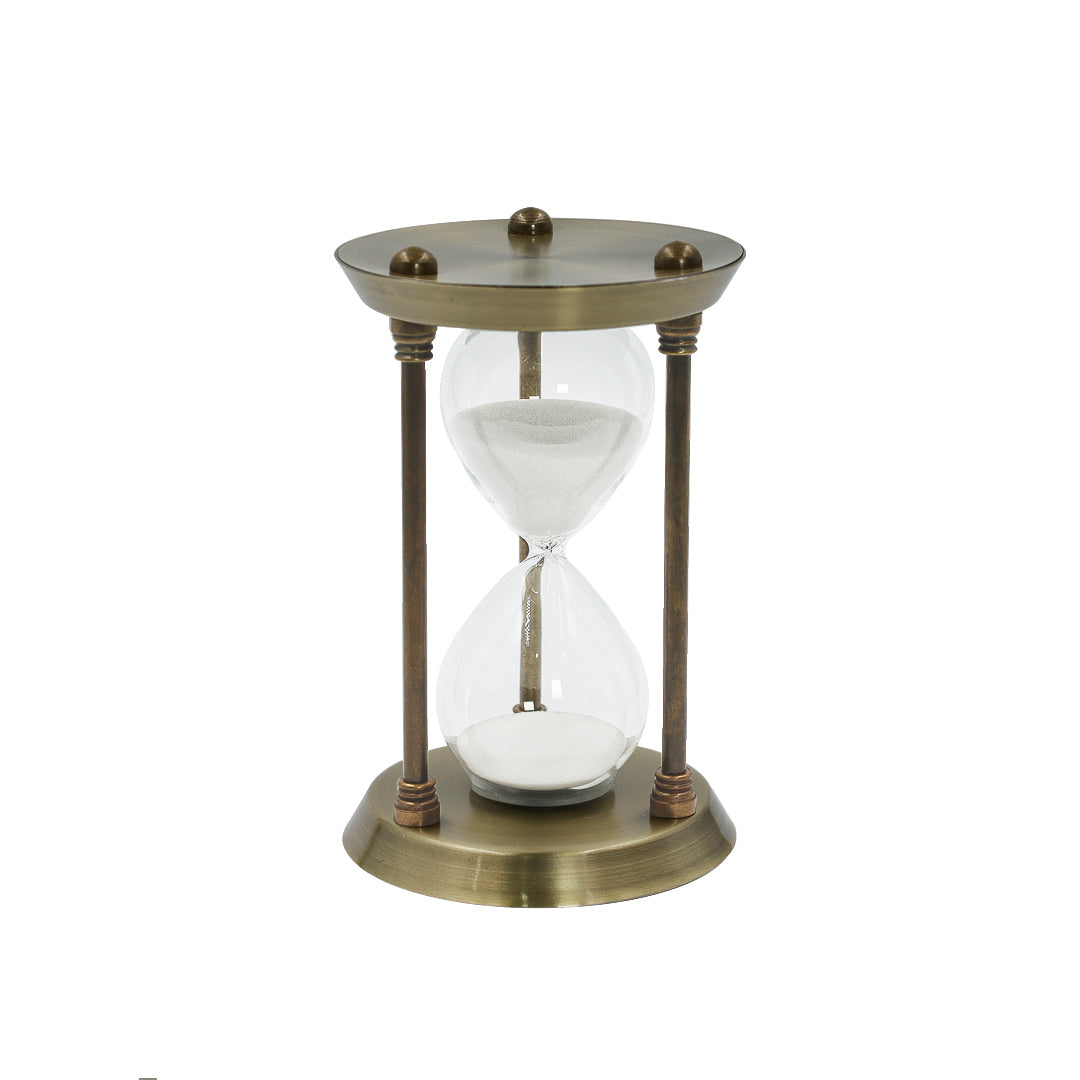 Reloj Decorativo James de Vidrio y Metal con Arena Blanca – andorrahome