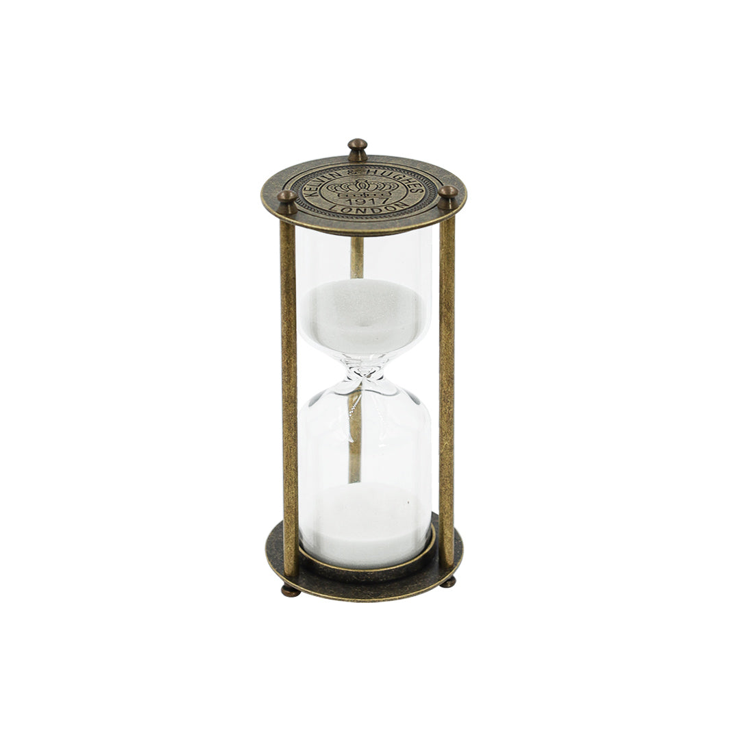 Reloj Decorativo Joe de Vidrio y Metal con Arena Blanca – andorrahome
